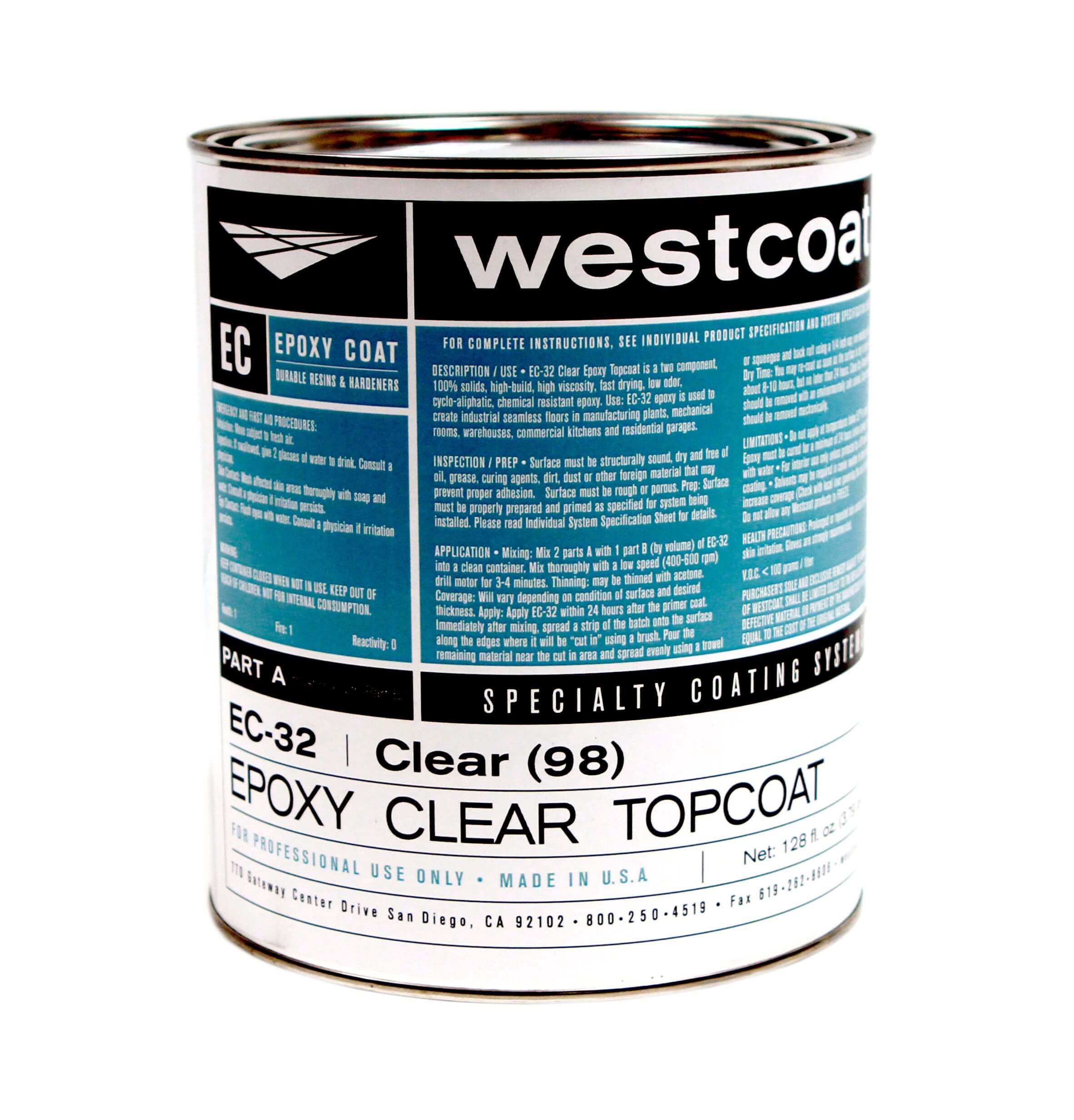 Westcoat Epoxy Topcoat (1.5 Gal) - Resinous Flooring Supply